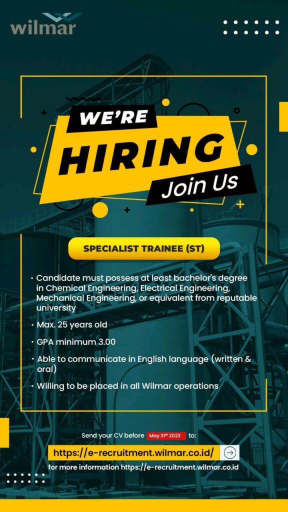Loker Pt Wilmar Nabati Indonesia Teknik Kimia